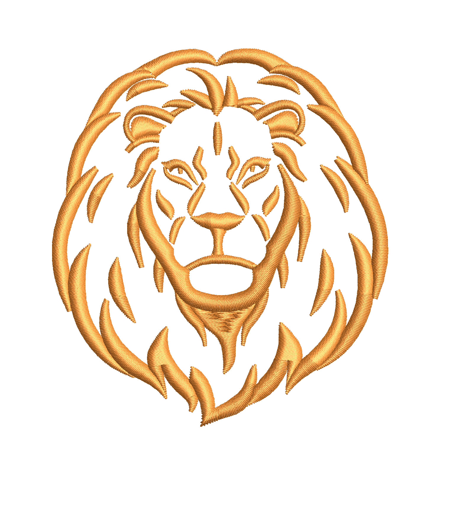 Stylized lion head embroidery design with powerful stitch detailing ...