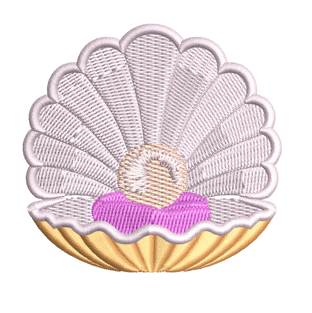 Seashell embroidery design 11f